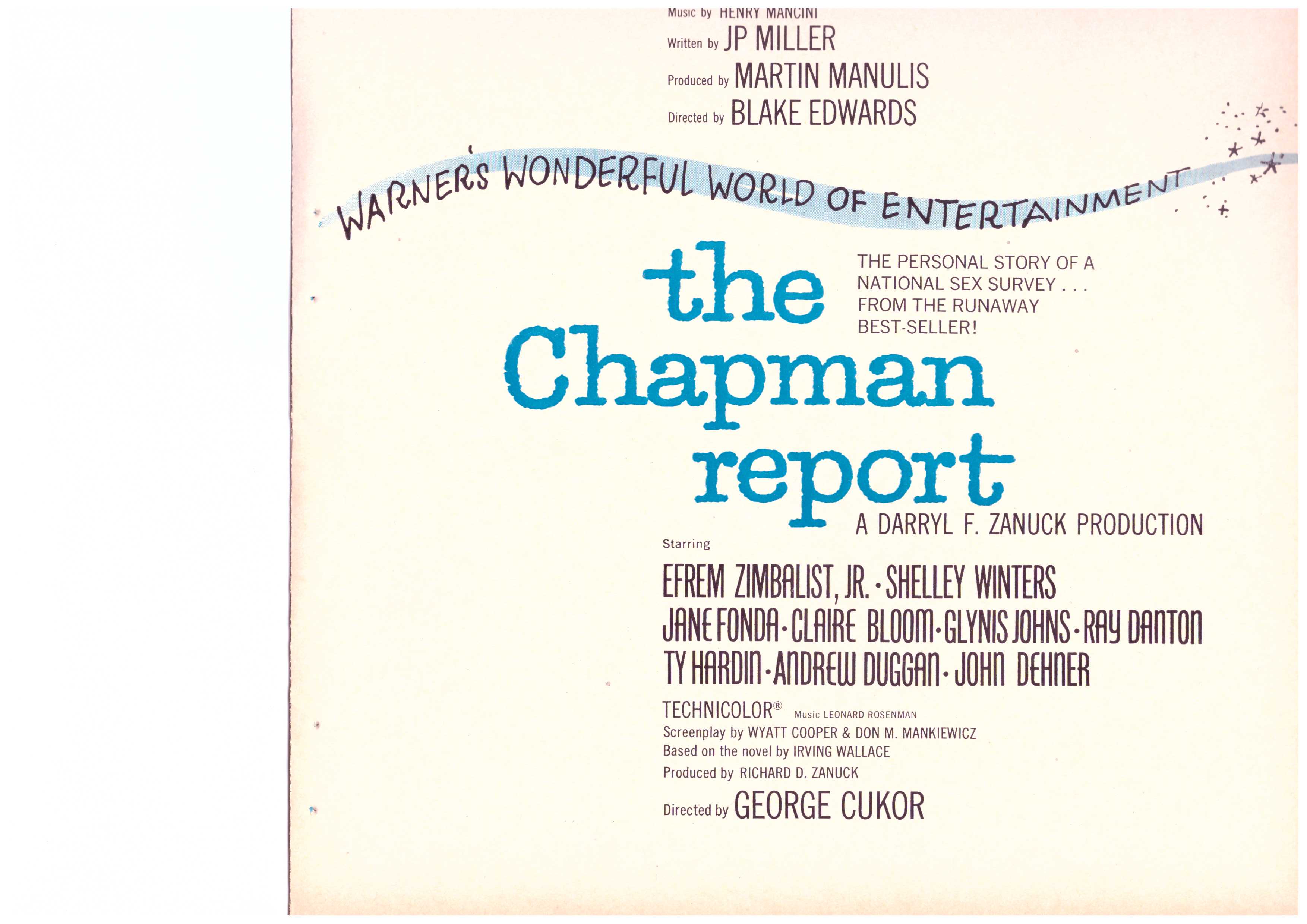 The Chapman Report (1962) *** – The Magnificent 60s