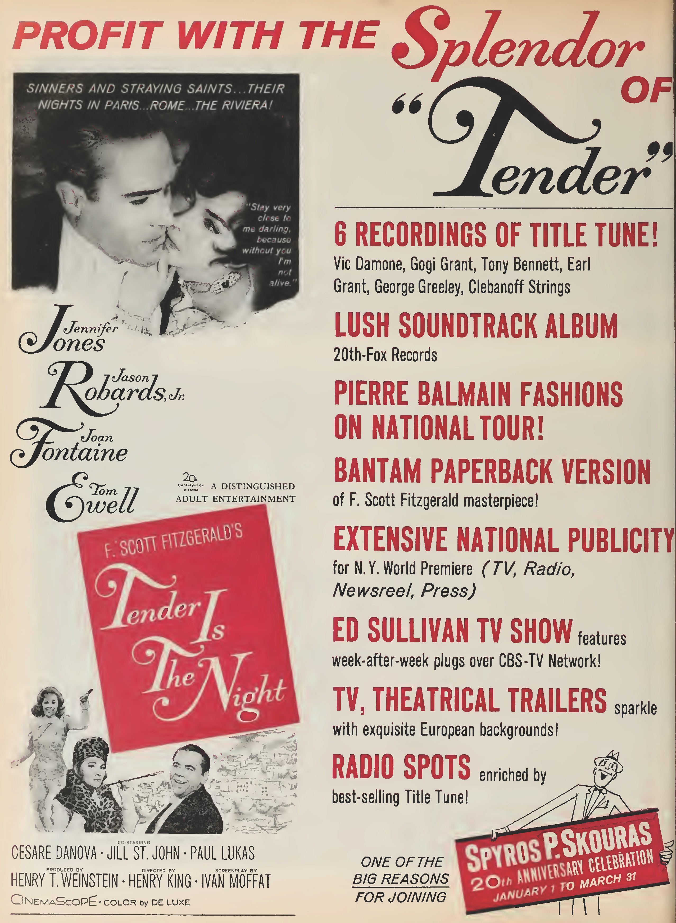 Tender Is the Night (1962) *** – The Magnificent 60s